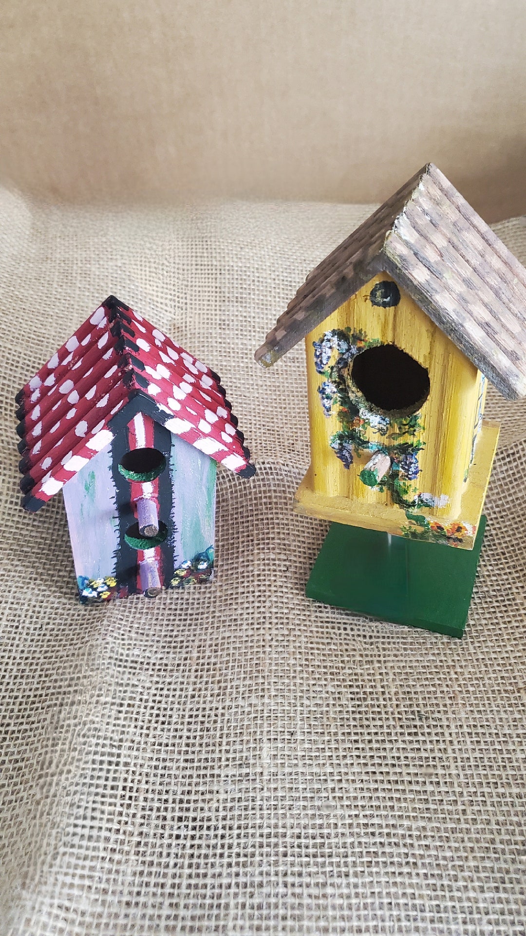 Avian Haven Folk Art Birdhouse Display - Etsy