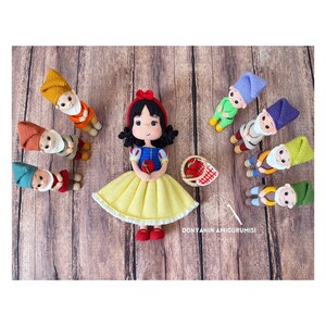 Crochet English PDF (2 in 1 Bundle) Snow White and the 7 Dwarfs ...