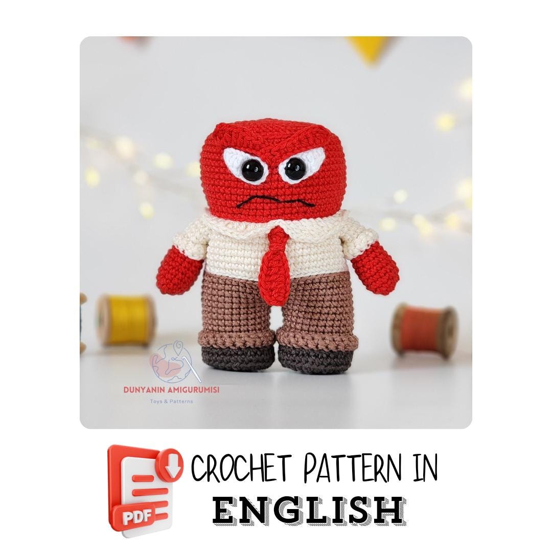 Crochet English PDF Pattern Anger Amigurumi, Handmade Toy Making, Doll ...