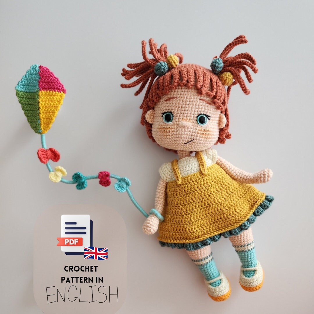 Crochet English PDF Pattern Riley Doll, Handmade Toy Making, Doll ...