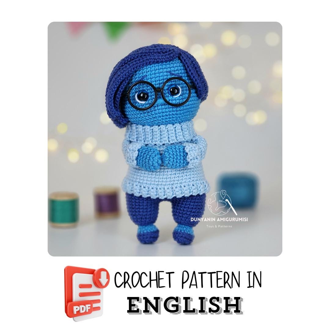 Crochet English PDF Pattern Sadness Doll Amigurumi, Handmade Toy Making ...