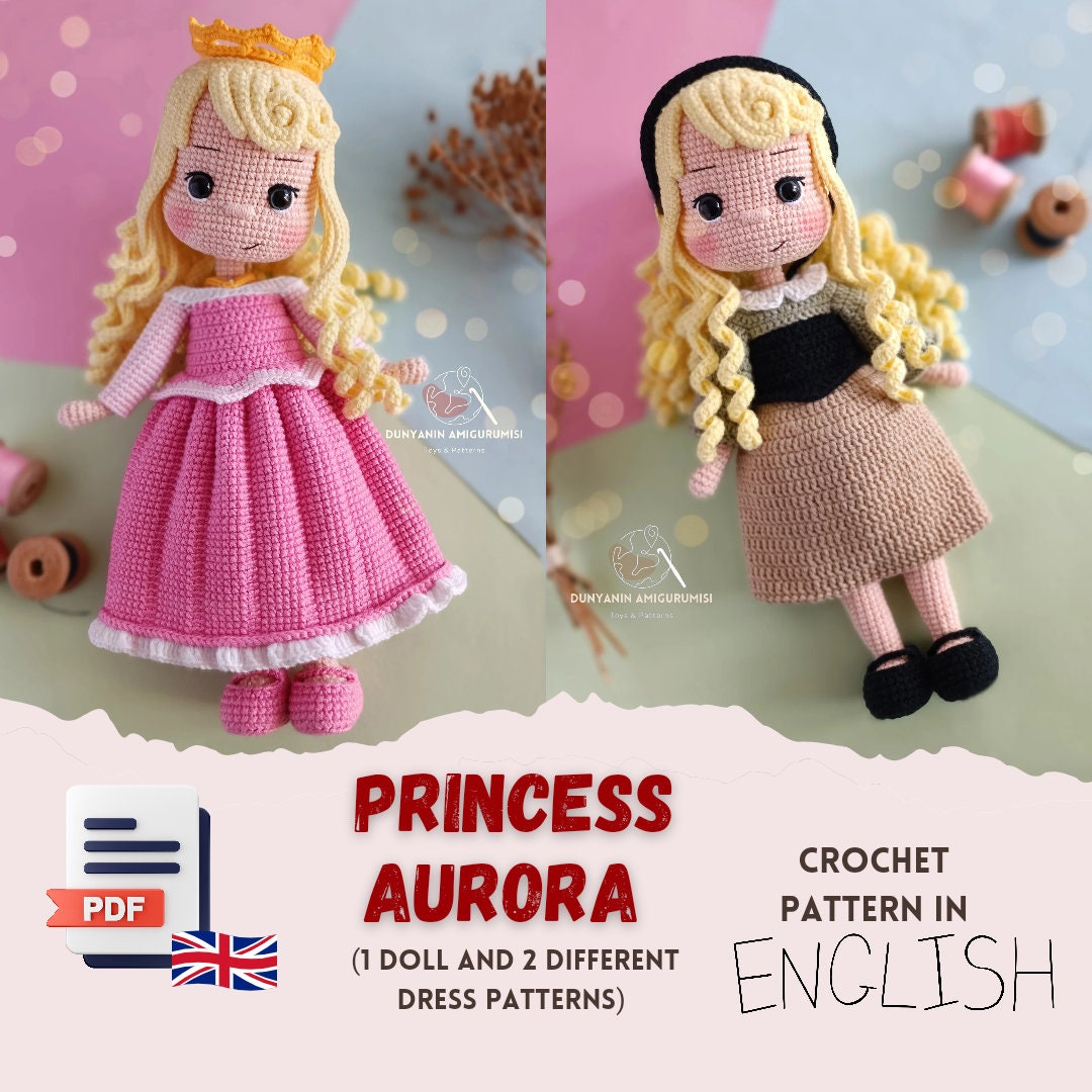 Crochet English PDF Pattern Princess, Amigurumi, Handmade Toy Making, Doll Making - Etsy