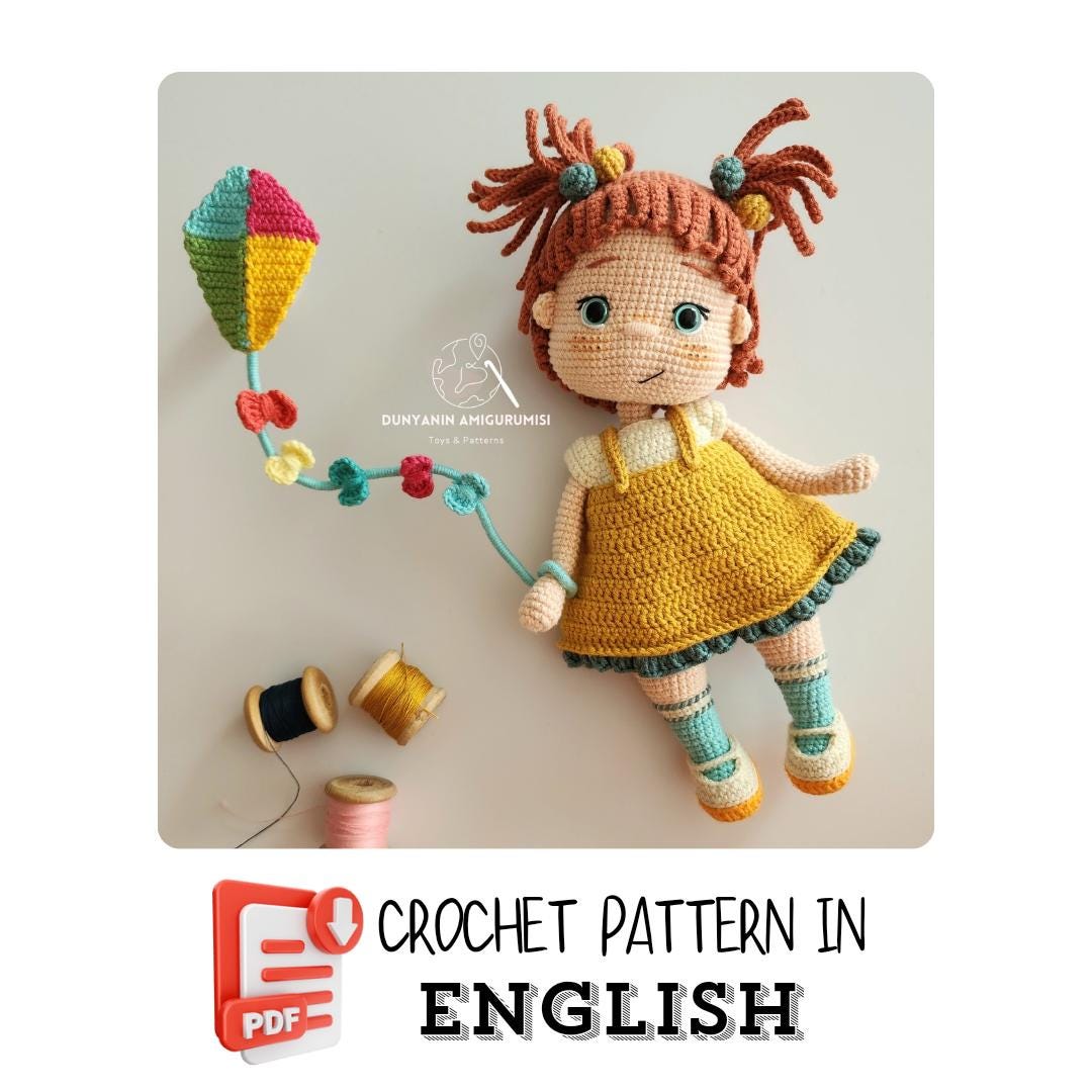 Crochet English PDF Pattern Riley Doll, Handmade Toy Making, Doll ...