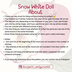 Crochet English PDF (2 in 1 Bundle) Snow White and the 7 Dwarfs ...