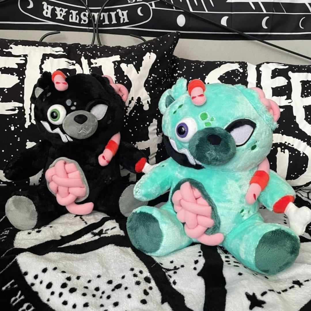 Zombie Teddy Bear Gothic Dark Emo Alternative Plushie for Room - Etsy