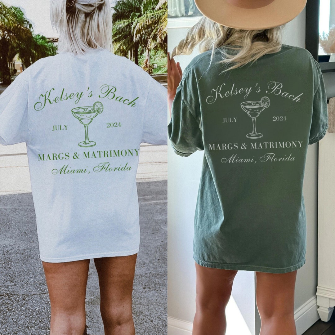 Personalized Margarita Bachelorette Party Shirt Bridal Party Beach ...