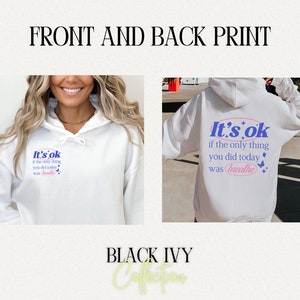 Positive Message Oversized Hoodie Mental Health Awareness Pullover ...