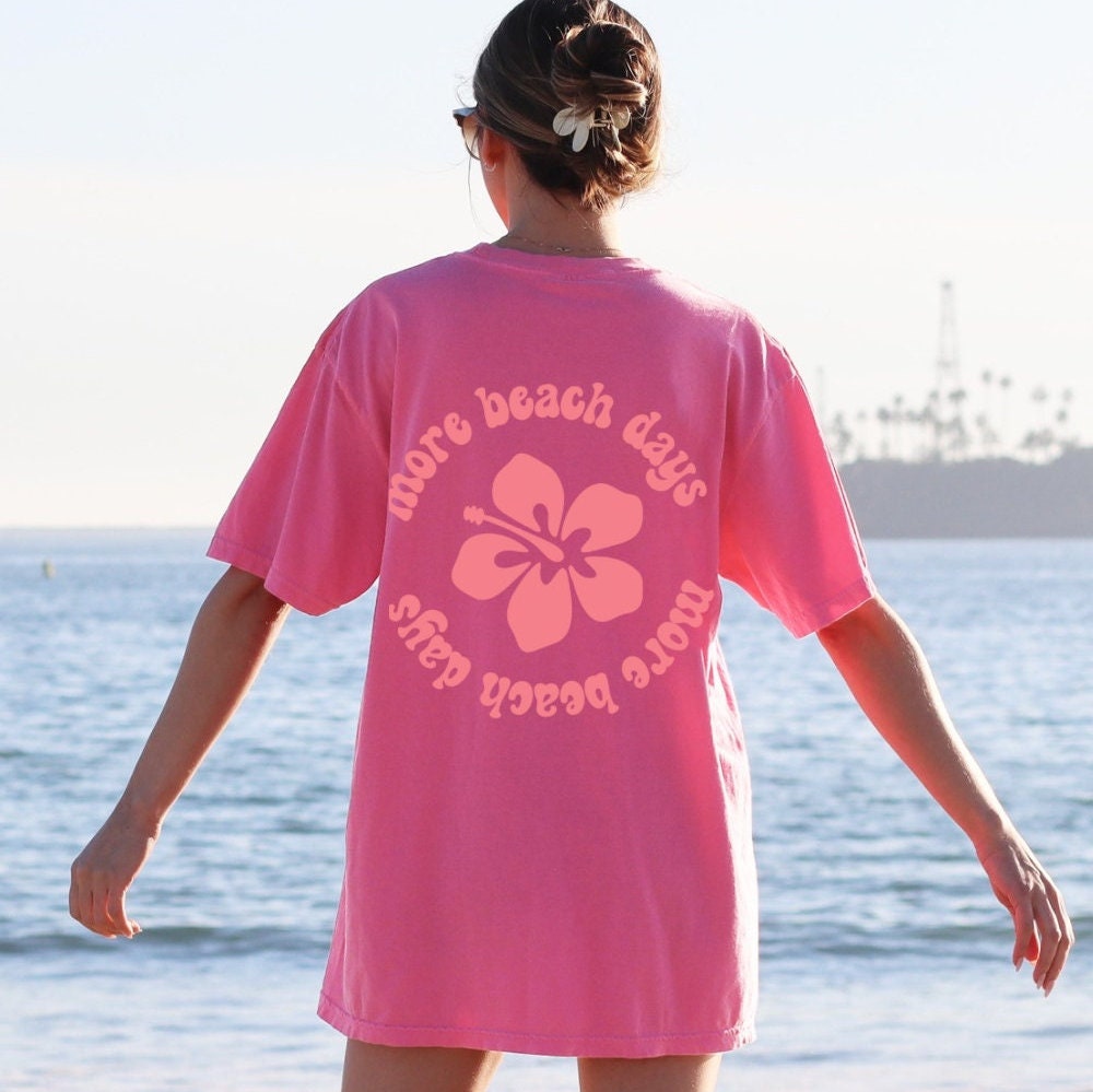 Retro Beach Shirt Cute Oversized Beach Tshirt Preppy Summer Shirt More ...