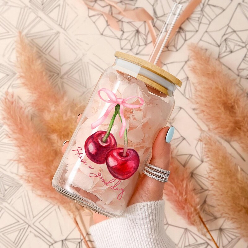 Aesthetic Glass Cup - Etsy