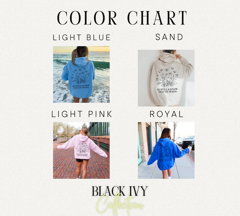 Be Still and Know That I Am God Hoodie Aesthetic Christian Hoodie ...