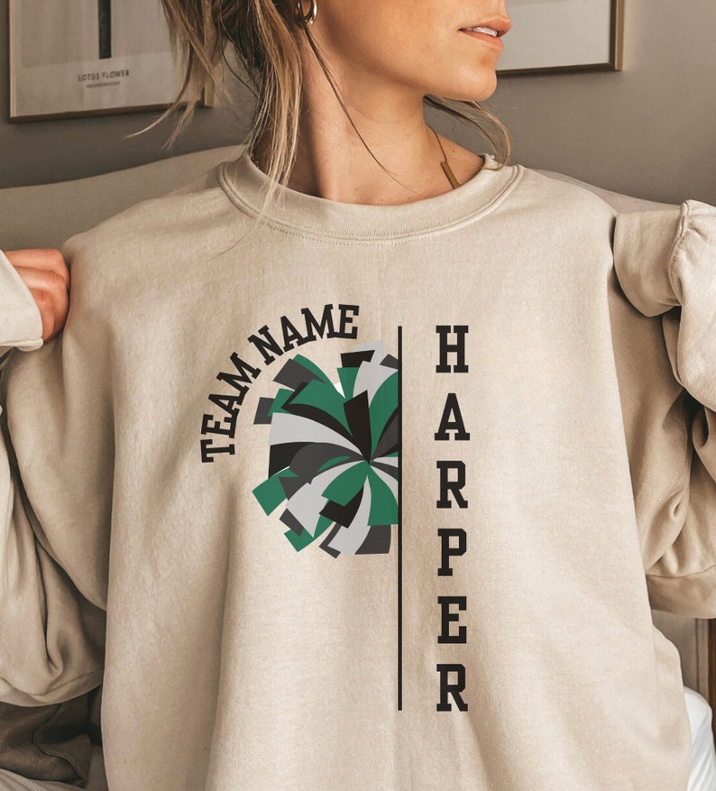 Personalized Custom Cheer Team Sweatshirt for Cheer Mom Cheerleading ...