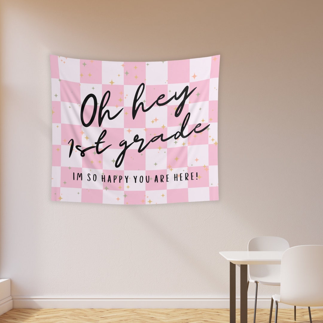 Classroom Tapestry Personalizable Checker Decor Elementary Teacher Room ...