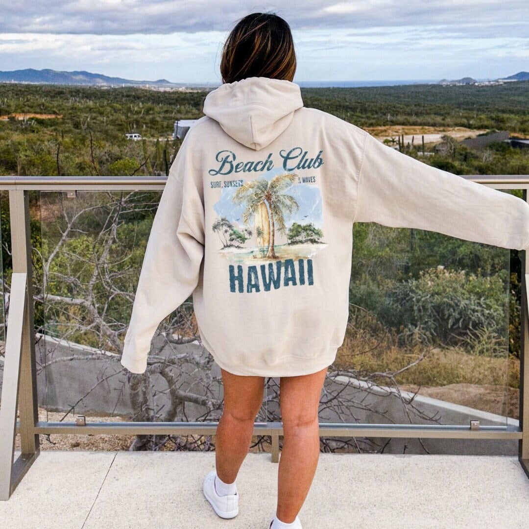 Hawaii Surf Hoodie Coconut Girl Aesthetic Hoodie Trendy Womens ...