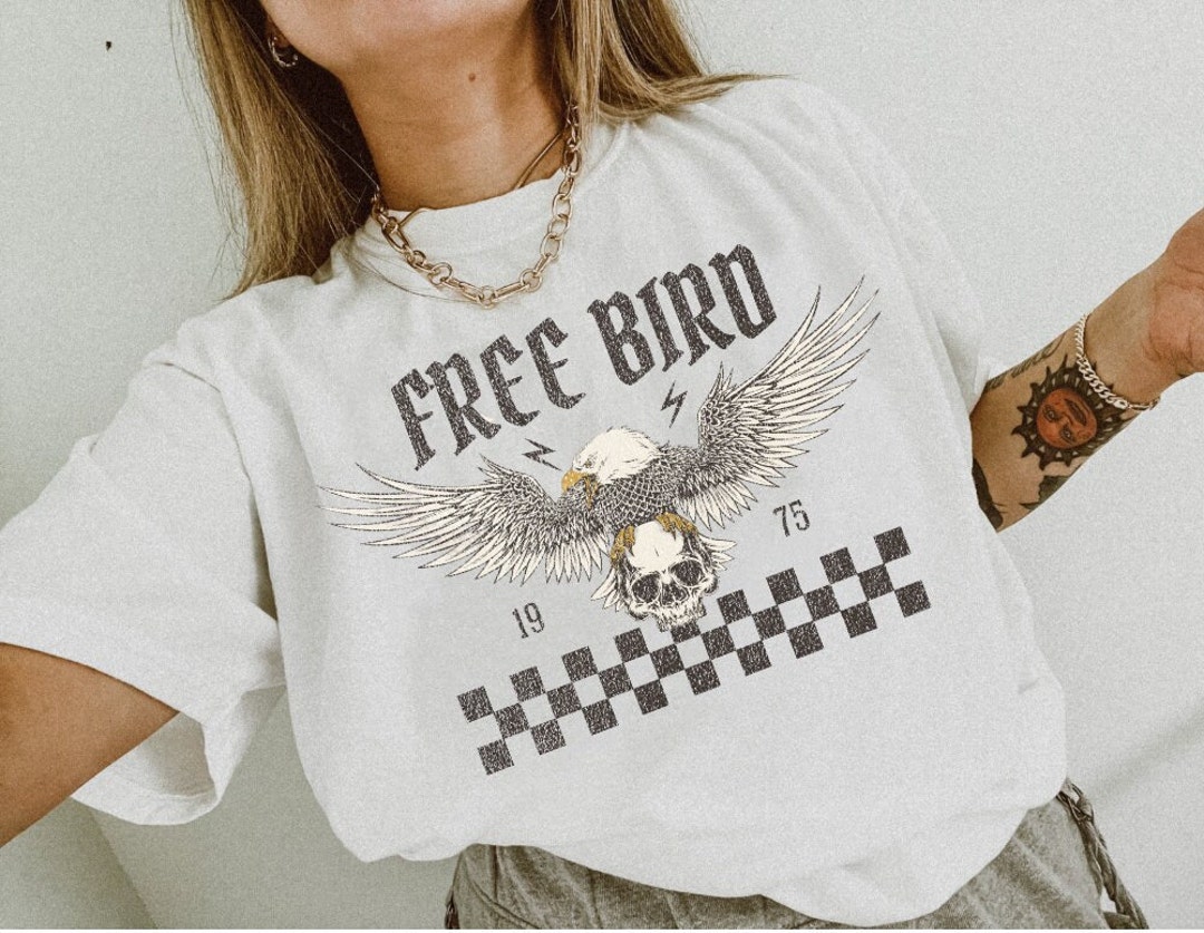 Free Bird Shirt Comfort Colors Boho Tshirt Free Bird Tee Eagle Shirt ...