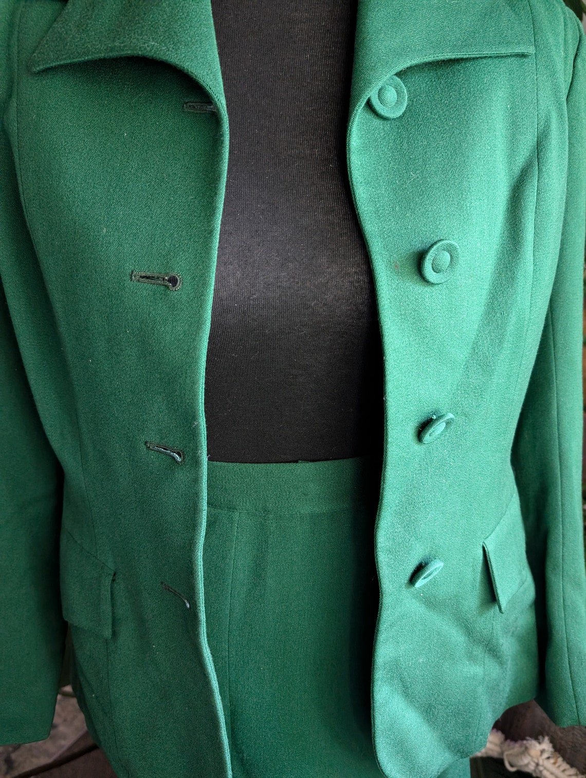 VTG 1940s Woman's Small Emerald Green Skirt Suit Set Victory Suit - Etsy