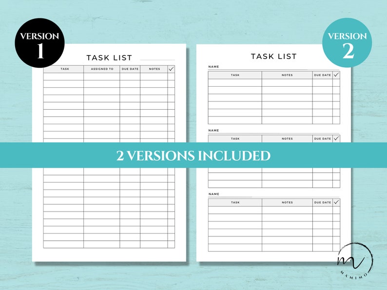 Employee Task List, Assignment Sheet, Employee Timekeeping Sheet, Task ...