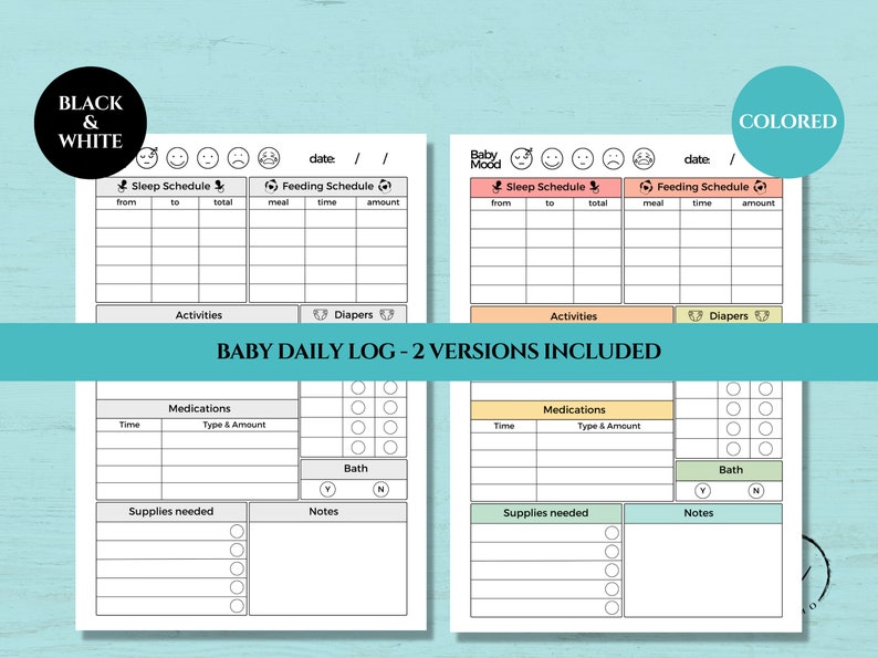 Infant Daily Log Printable, Baby Care Log, Nanny Notes Template Nanny ...