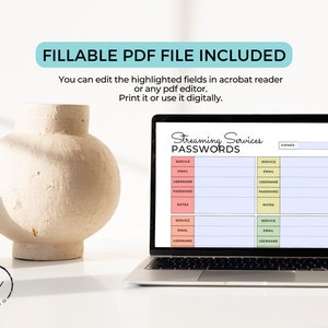 Password Tracker | Password Keeper | Password Log Template | Instant ...