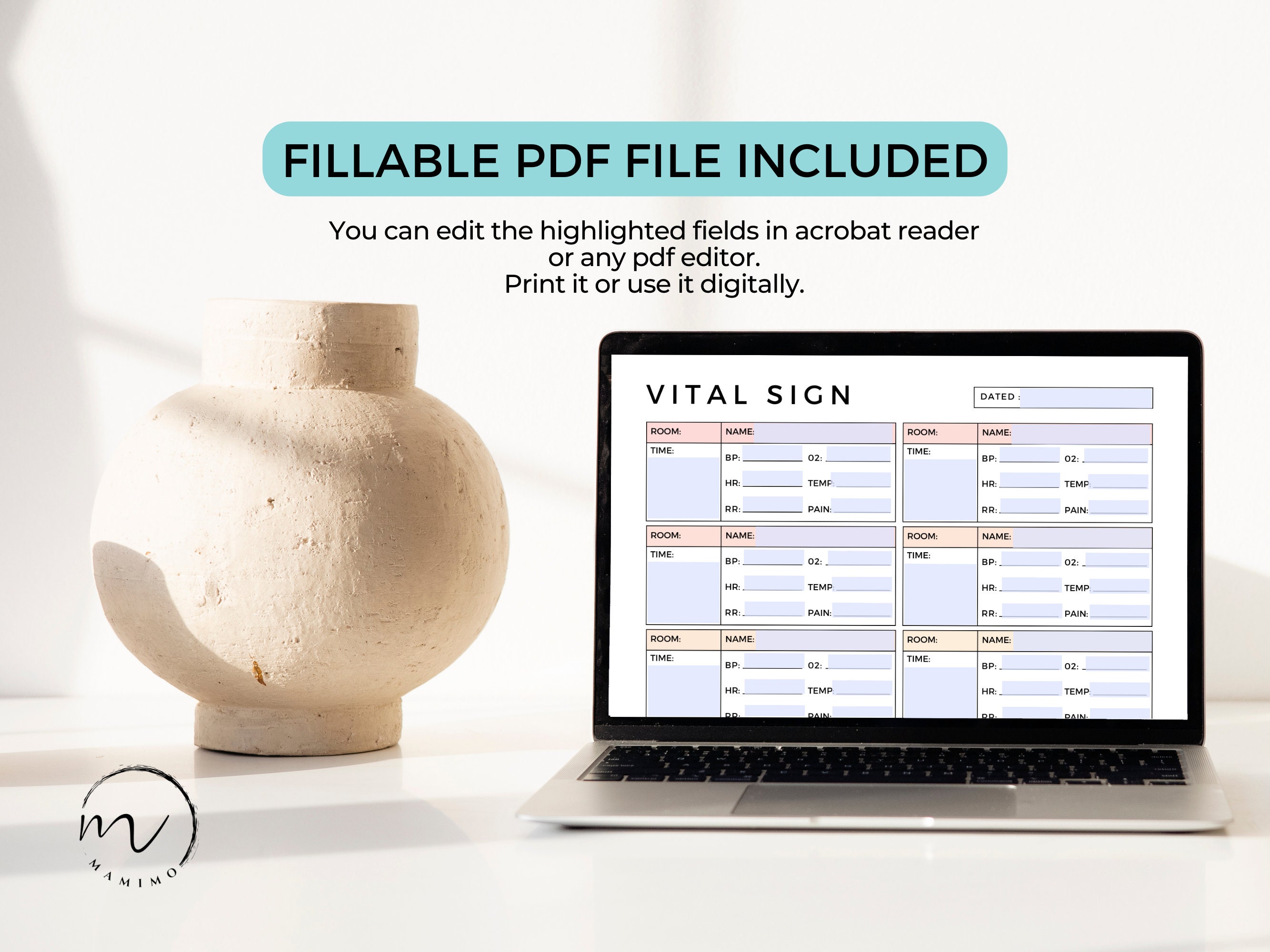 Vital Signs Sheet, Nursing Notes, Vital Sign Log, Nurse Brain Sheet ...