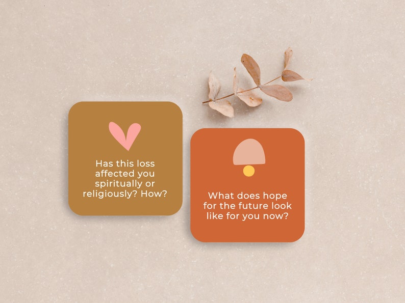 Grief and Loss Question Cards Therapy for Teens and Kids, Therapy ...