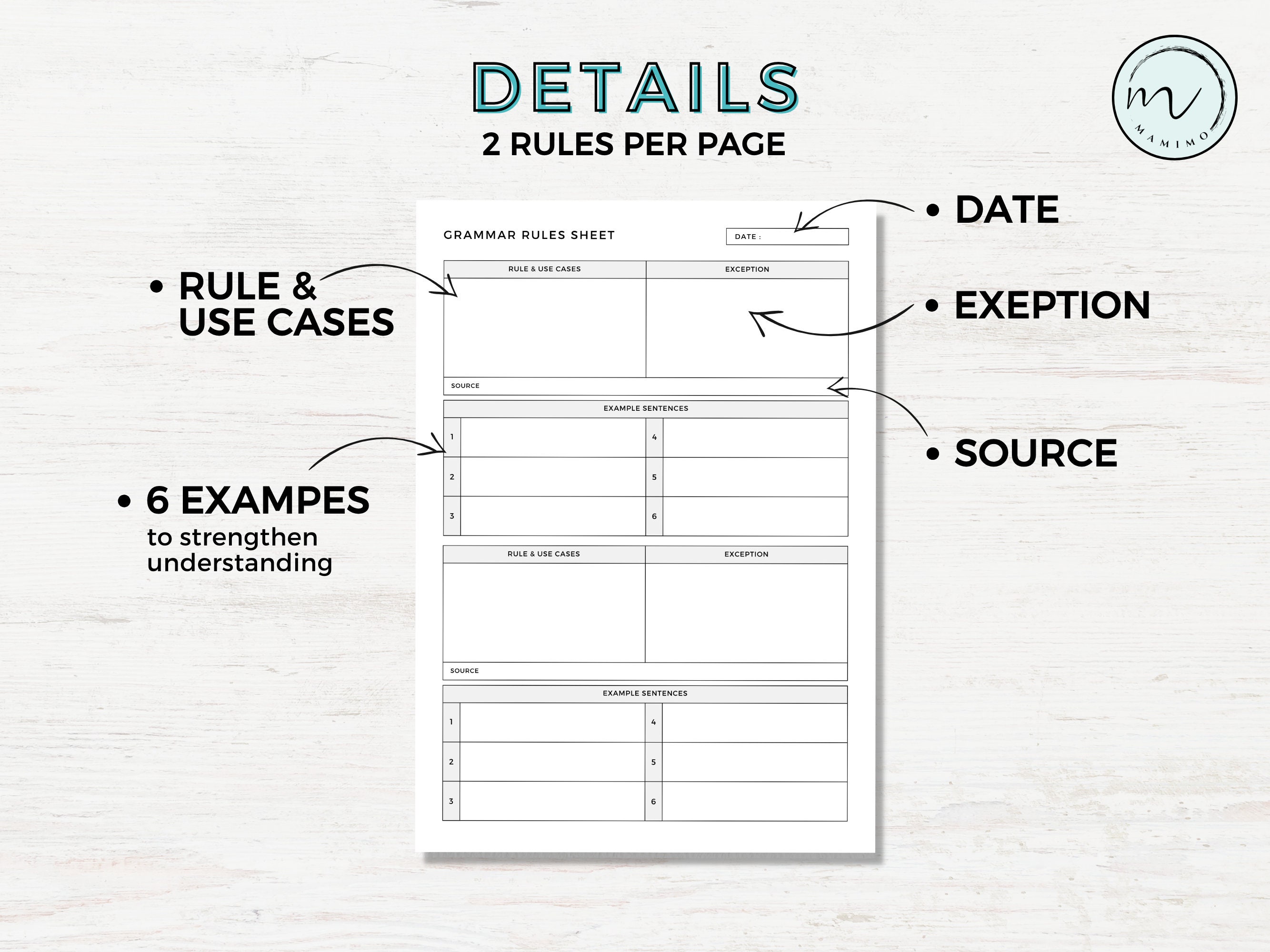 Grammar Rule Sheets, Language Learning, Grammar Worksheets Reference ...