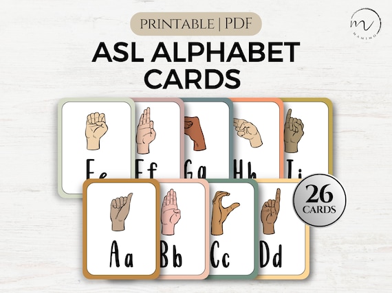 Printable Asl Alphabet Flashcards