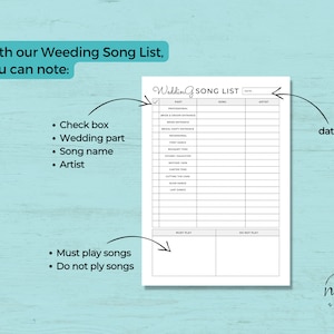 Printable Wedding Song List | Wedding Music List | Wedding Playlist ...