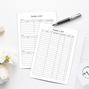 Employee Task List, Assignment Sheet, Employee Timekeeping Sheet, Task ...