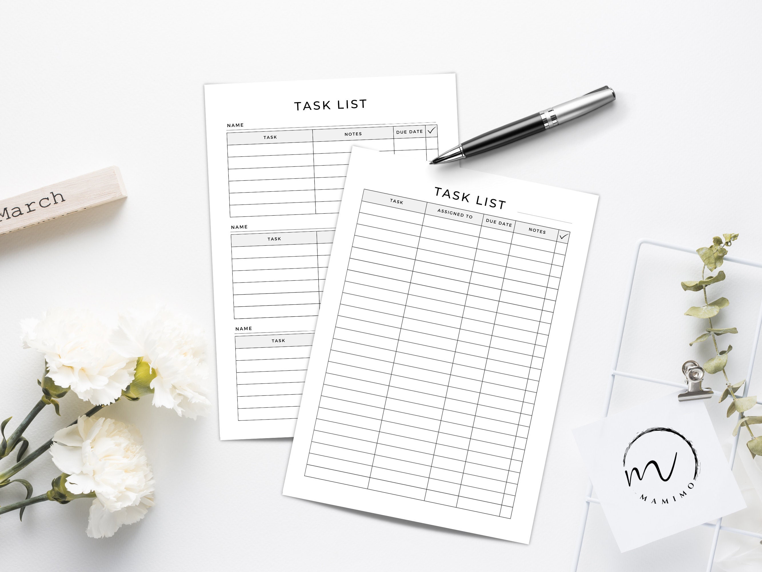 Employee Task List, Assignment Sheet, Employee Timekeeping Sheet, Task ...