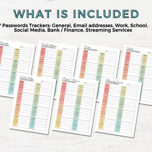 Password Tracker | Password Keeper | Password Log Template | Instant ...