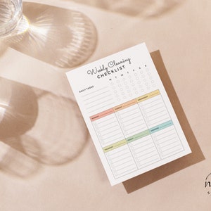 Weekly Cleaning Checklist Printable Printable Cleaning to Do - Etsy