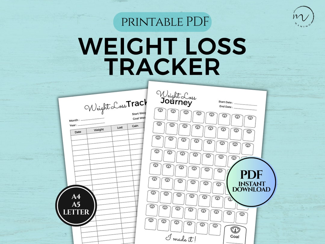 Weight Loss Tracker Printable, Body Measurement Chart, Body Size Log ...
