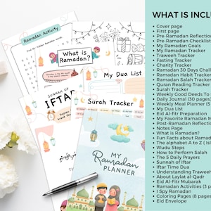 Ramadan Planner Kids, Islamic Activity Book, Daily Muslim Planner ...