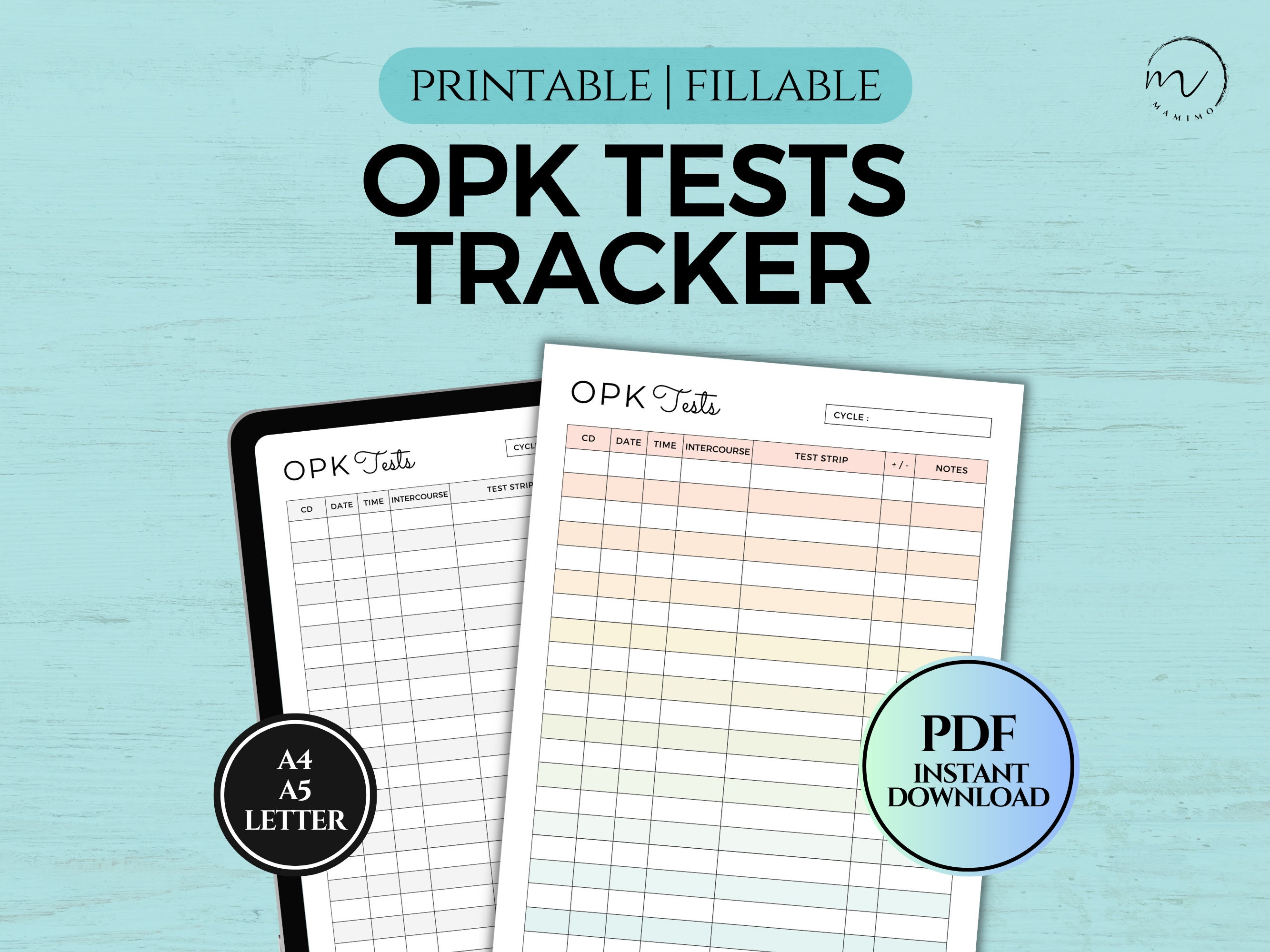 OPK Test Tracker, Ovulation Tests Strips, Fertility Planner, Ovulation ...