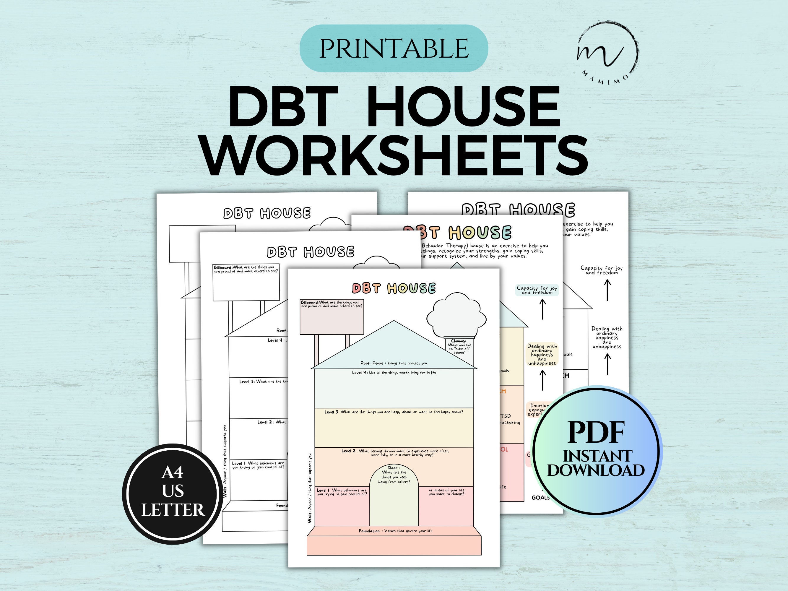 DBT House Worksheets, DBT Skills, Dialectical Behavior Therapy, Dbt Workbook, Coping Skills ...
