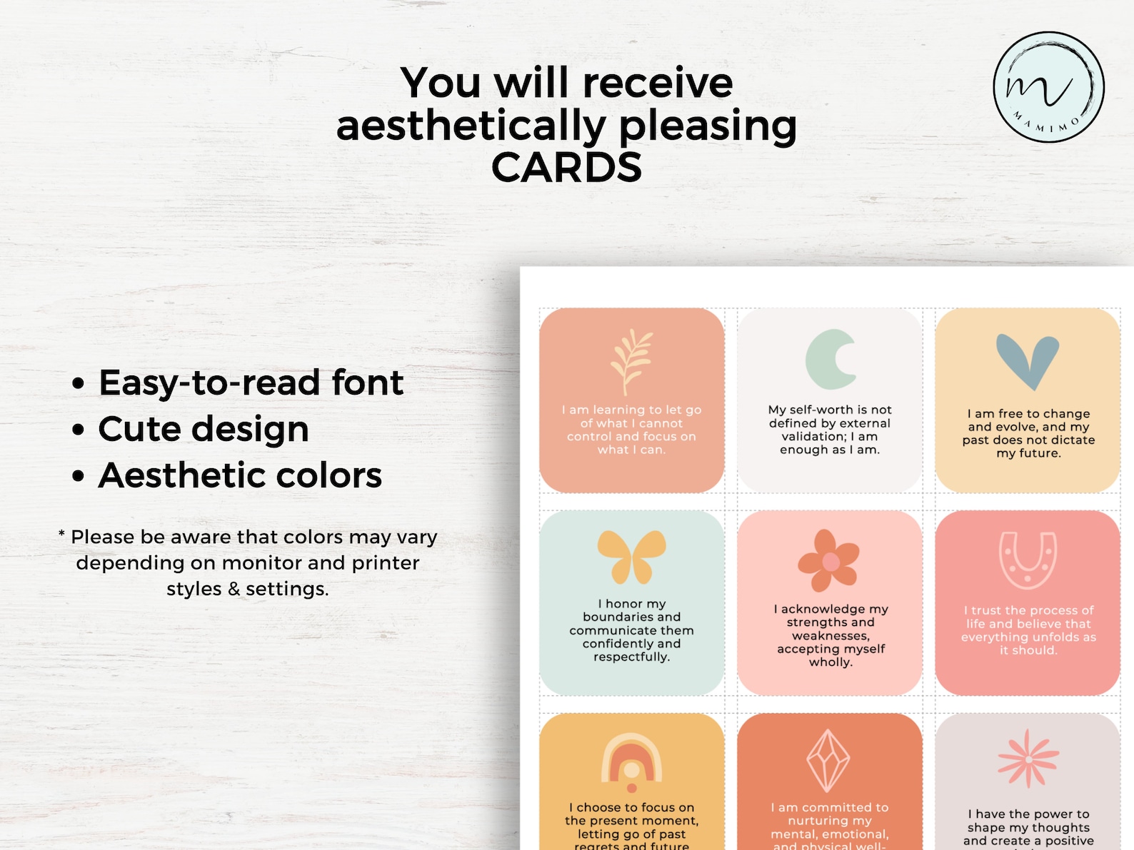 DBT Affirmation Cards, Coping Skills Cards, Anxiety Statement ...