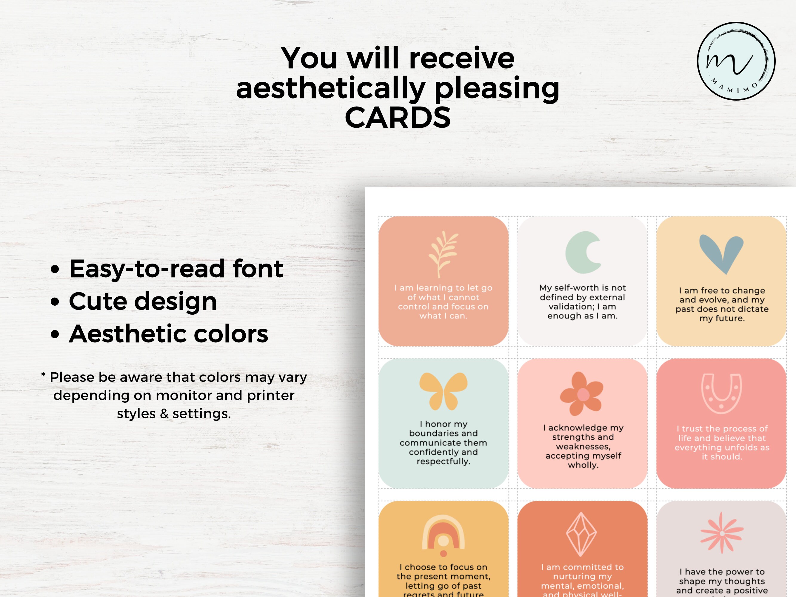 DBT Affirmation Cards, Coping Skills Cards, Anxiety Statement ...