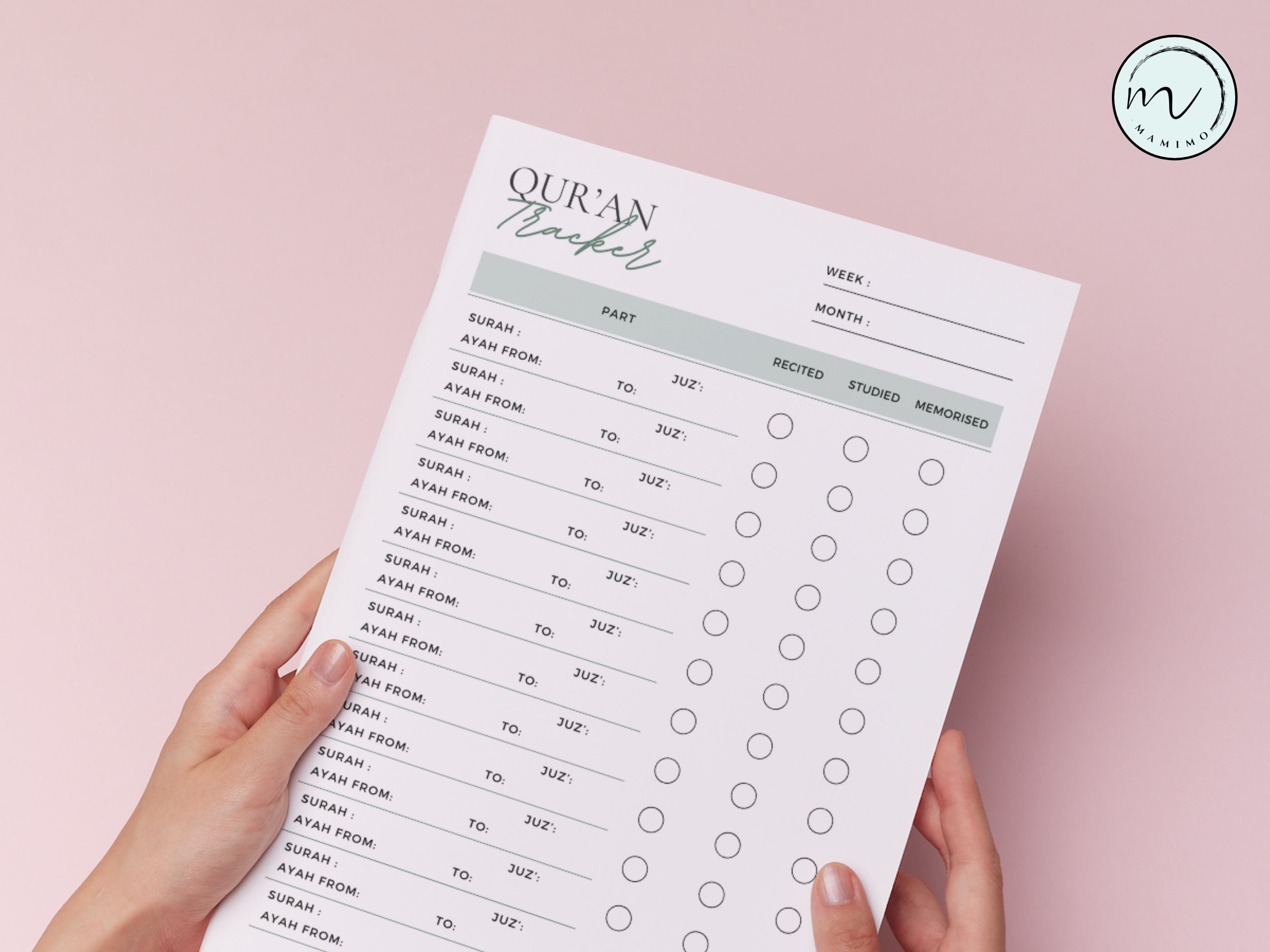 Muslim Planner Digital, Daily Islamic Planner, Quran Tracker, Salat ...