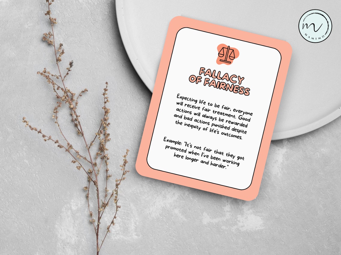 Cognitive Distortion Flash Cards, DBT Coping Skills Cards, Thinking ...