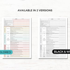 DBT Skills Tracker, DBT Diary Card, Dialectical Behavior Therapy ...