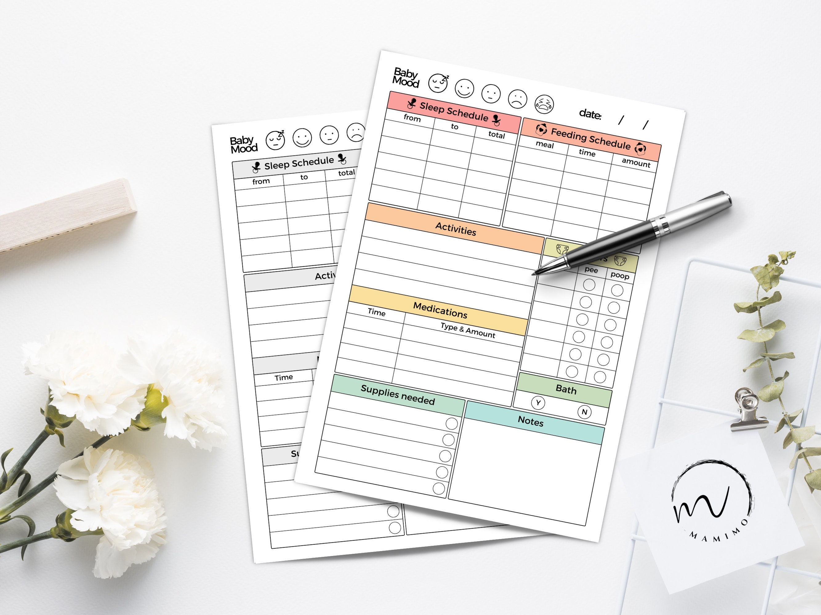 Infant Daily Log Printable, Baby Care Log, Nanny Notes Template Nanny ...