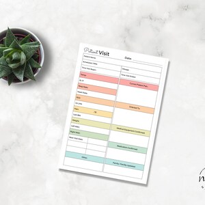 Printable Patient Visit Log for Hospice Home Health Nurse - Etsy