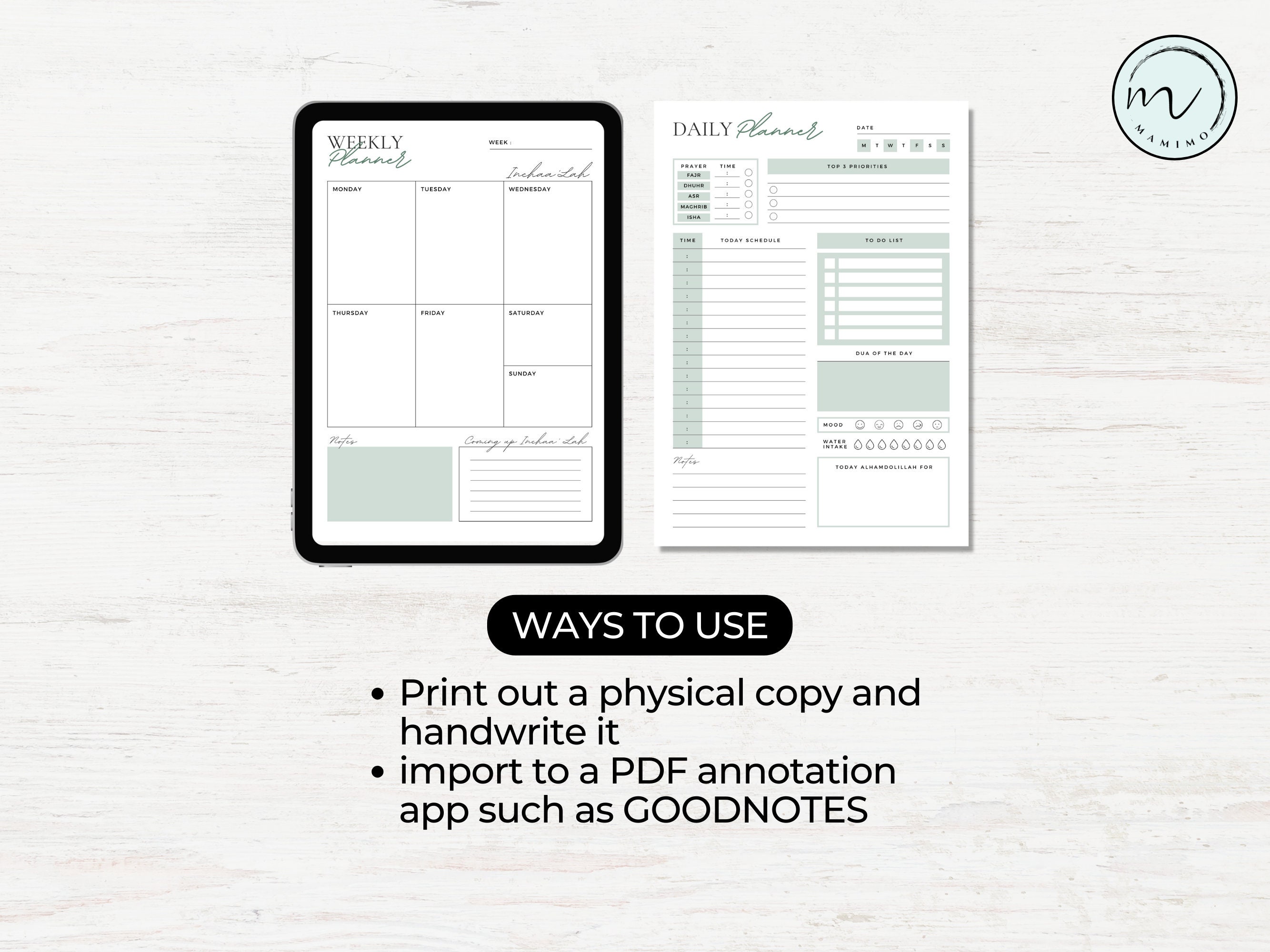 Muslim Planner Digital, Daily Islamic Planner, Quran Tracker, Salat ...