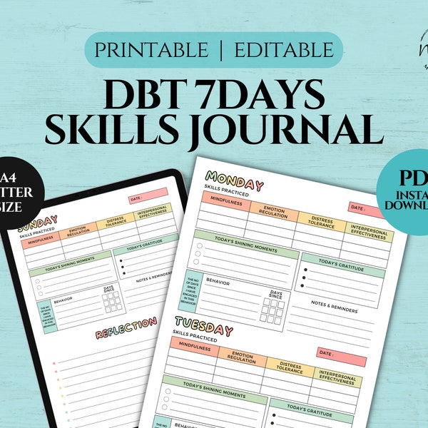 Dbt Journal Printable - Etsy