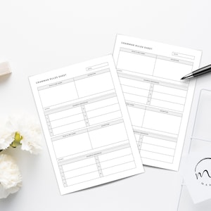 Grammar Rule Sheets, Language Learning, Grammar Worksheets Reference ...