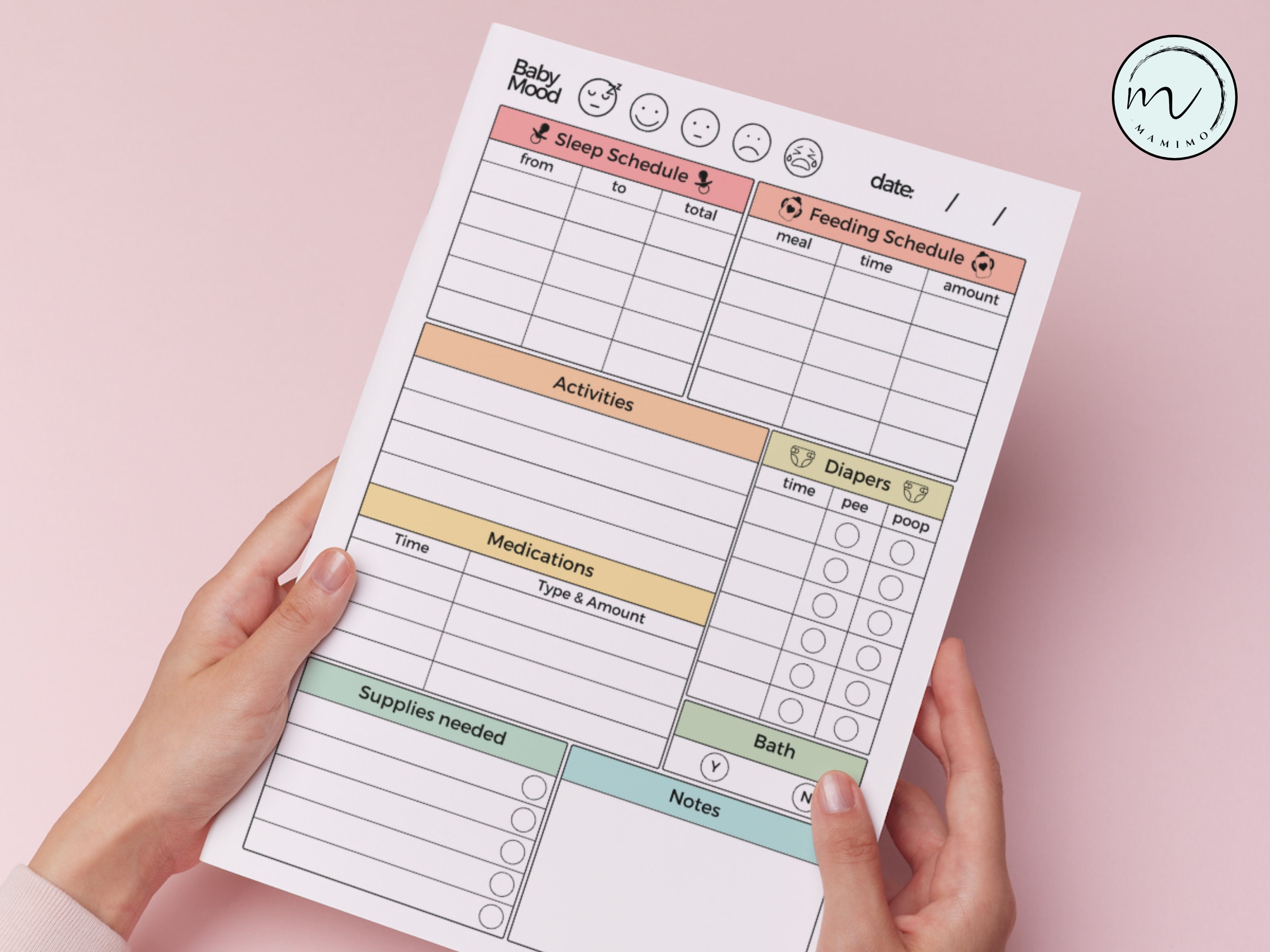 Infant Daily Log Printable, Baby Care Log, Nanny Notes Template Nanny ...