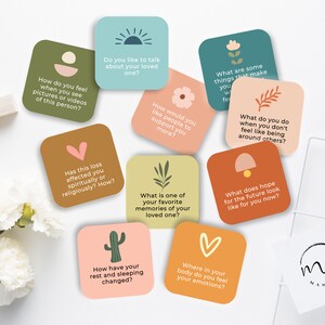 Grief and Loss Question Cards Therapy for Teens and Kids, Therapy ...