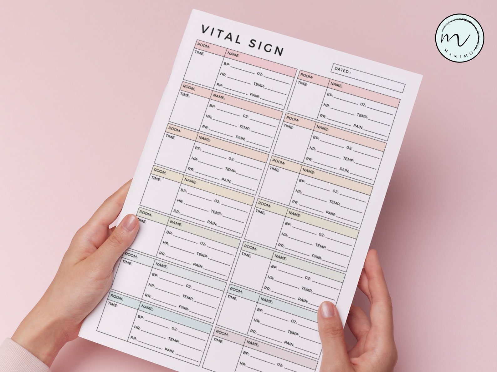 Vital Signs Sheet, Nursing Notes, Vital Sign Log, Nurse Brain Sheet ...