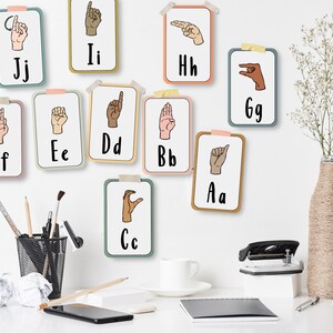 ASL Alphabet Printable, American Sign Language Alphabet ASL Flashcards ...