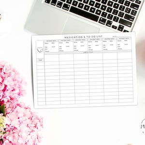 6 Patient RN Medication & To-do List, Nurse Shift Organizer Day/night ...